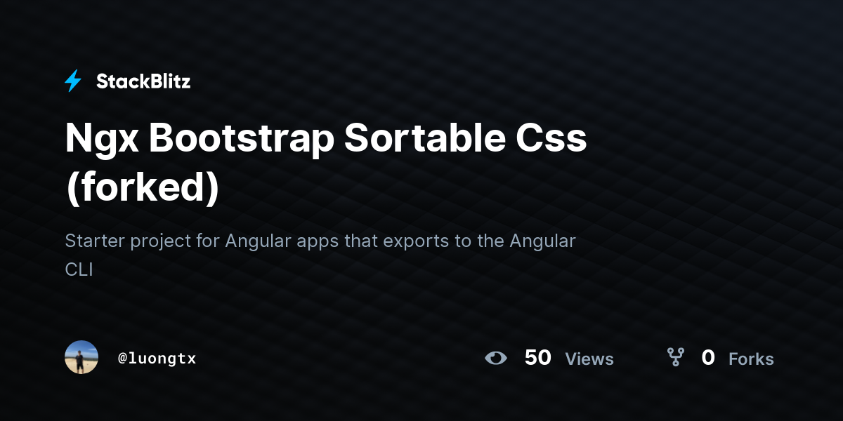 Ngx Bootstrap Sortable Css (forked) - StackBlitz Ngx Bootstrap Sortable Css (forked) - StackBlitz