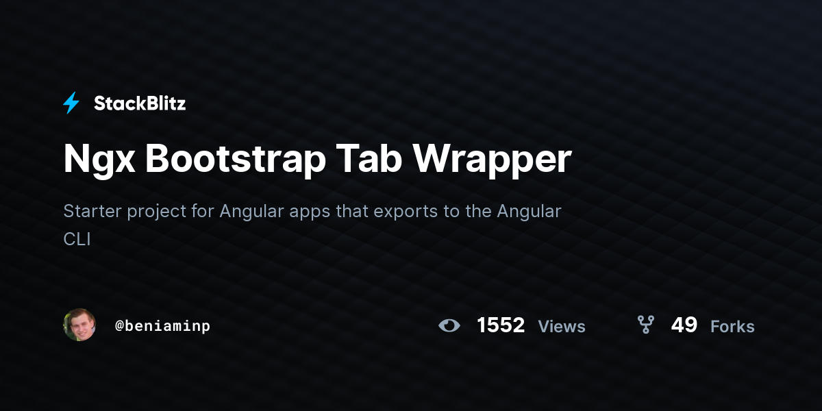 Ngx Bootstrap Tab Wrapper - StackBlitz