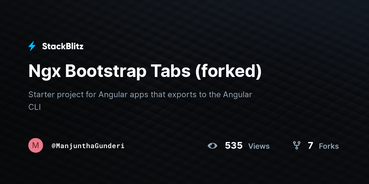 Ngx Bootstrap Tabs (forked) - StackBlitz Ngx Bootstrap Tabs (forked) - StackBlitz