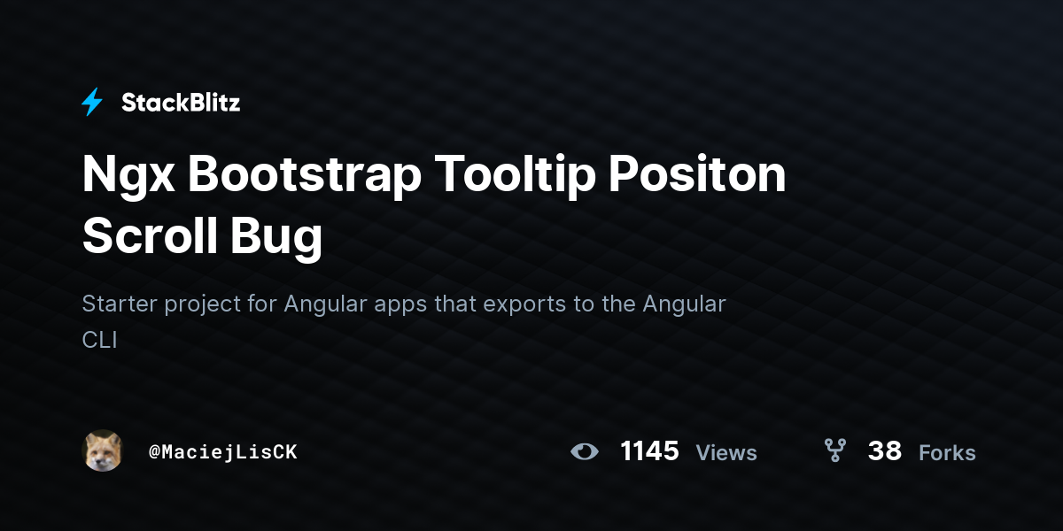Ngx Bootstrap Tooltip Positon Scroll Bug - StackBlitz