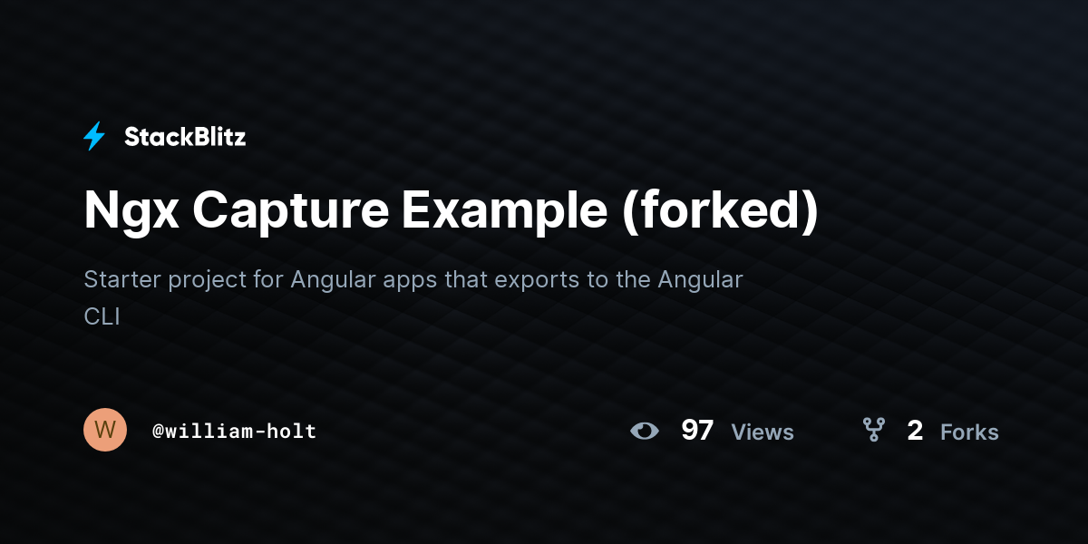 Ngx Capture Example (forked) - StackBlitz Ngx Capture Example (forked) - StackBlitz
