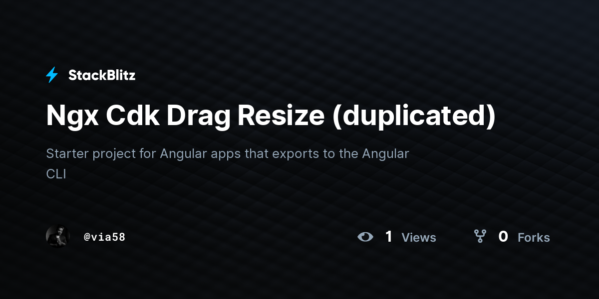 Ngx Cdk Drag Resize (duplicated) - StackBlitz