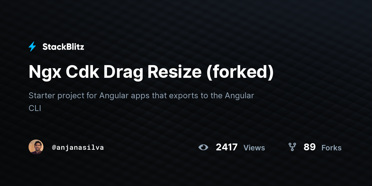 Ngx Cdk Drag Resize (forked) - StackBlitz