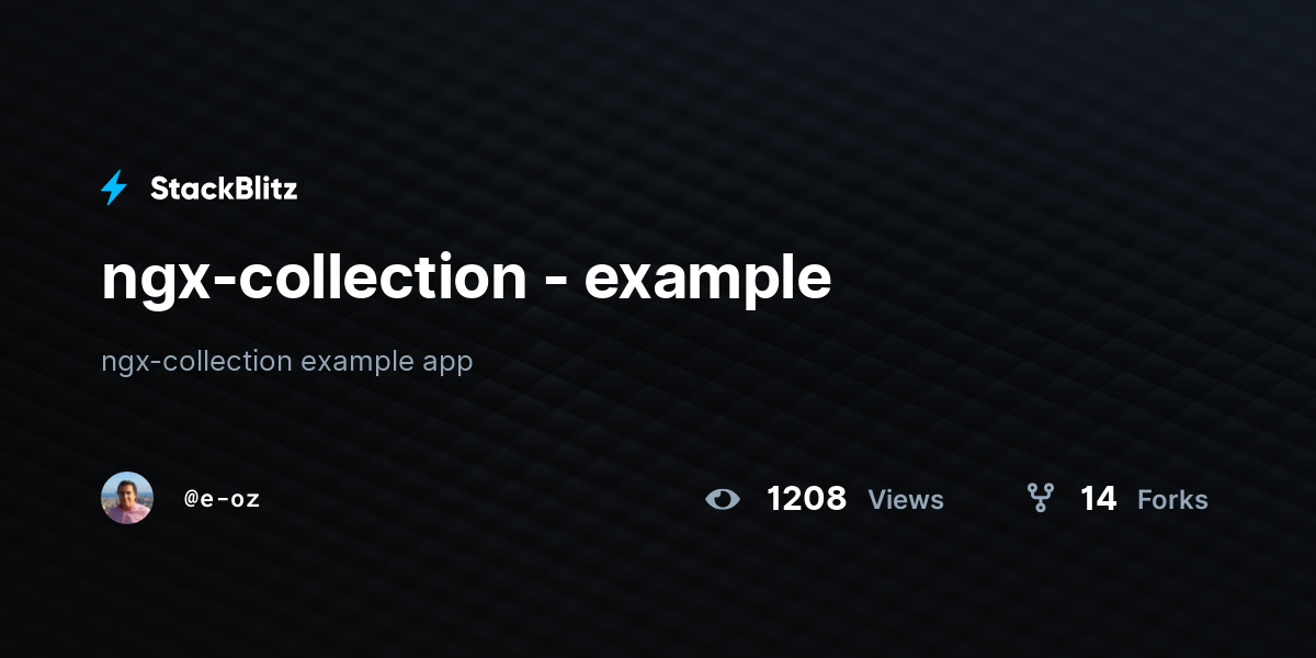 ngx-collection - example - StackBlitz