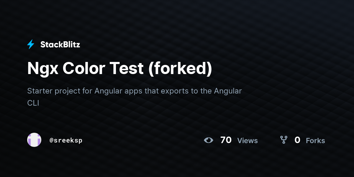 Ngx Color Test (forked) - StackBlitz Ngx Color Test (forked) - StackBlitz