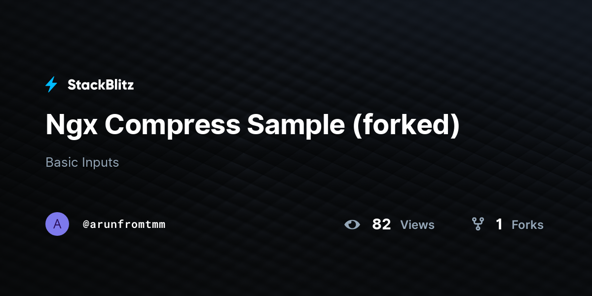 Ngx Compress Sample Forked Stackblitz