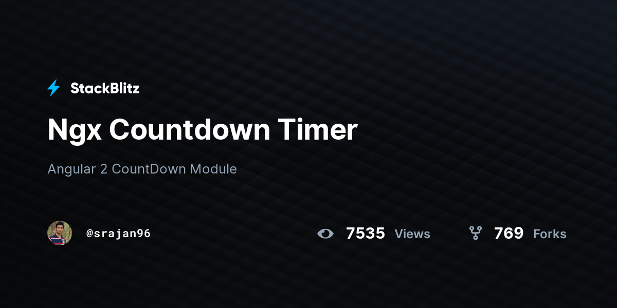 Ngx Countdown Timer - StackBlitz