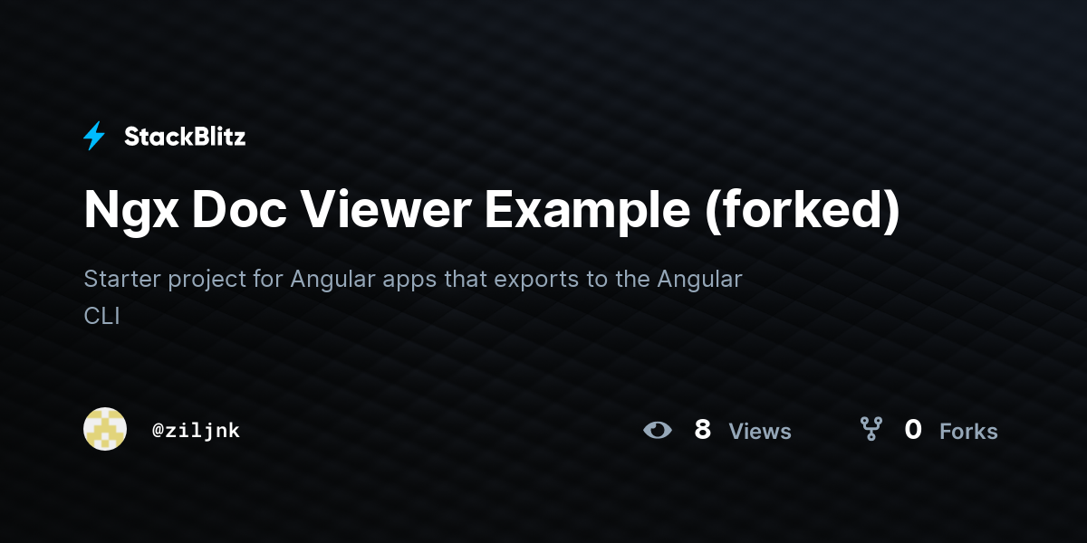Ngx Doc Viewer Example (forked) - StackBlitz