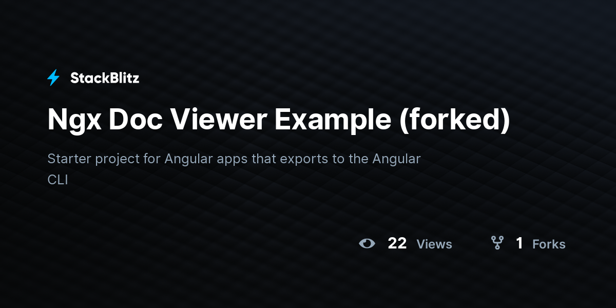 Ngx Doc Viewer Example (forked) - StackBlitz Ngx Doc Viewer Example (forked) - StackBlitz