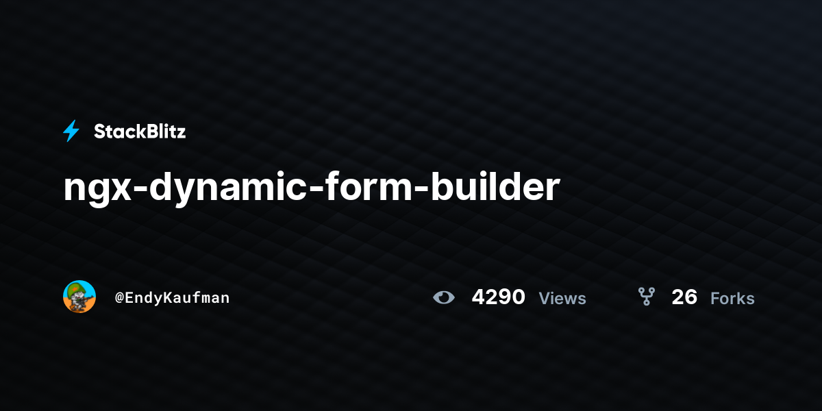 ngx-dynamic-form-builder - StackBlitz