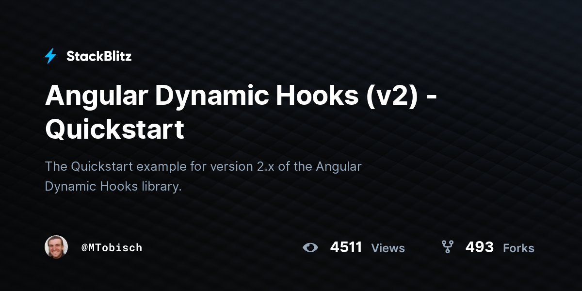 Angular Dynamic Hooks (v2) - Quickstart - StackBlitz