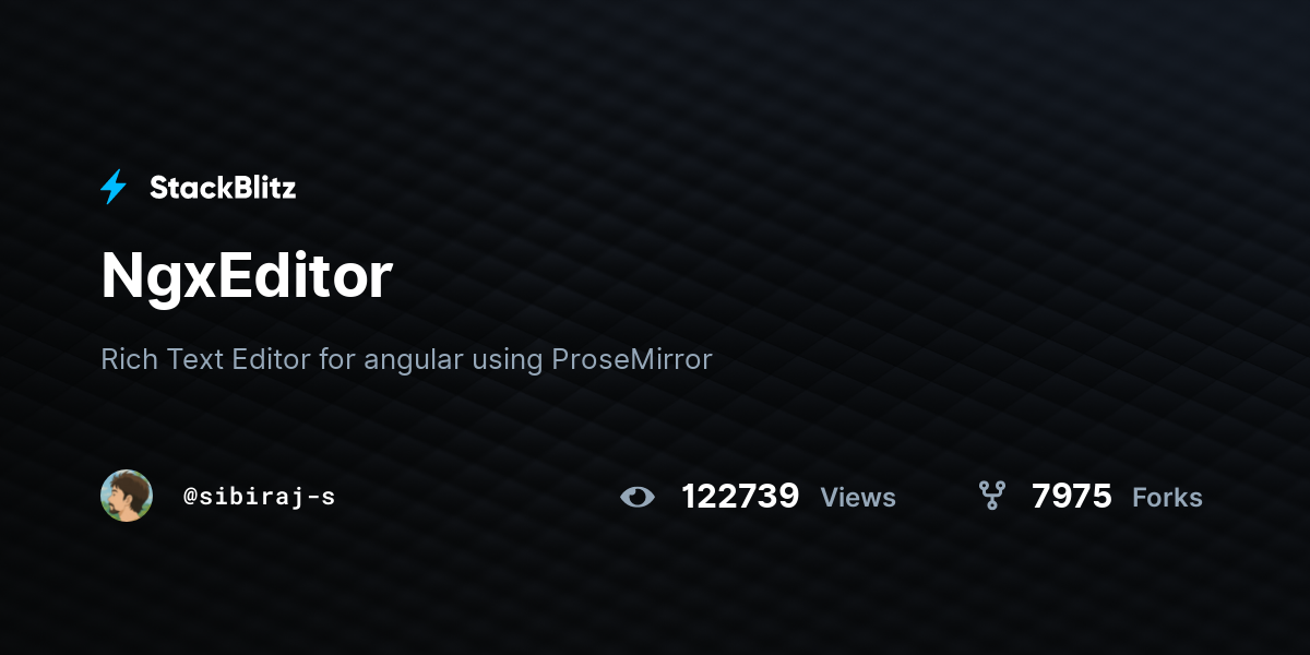 Ngxeditor Stackblitz
