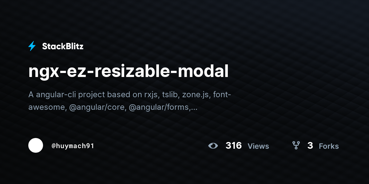 ngx-ez-resizable-modal - StackBlitz
