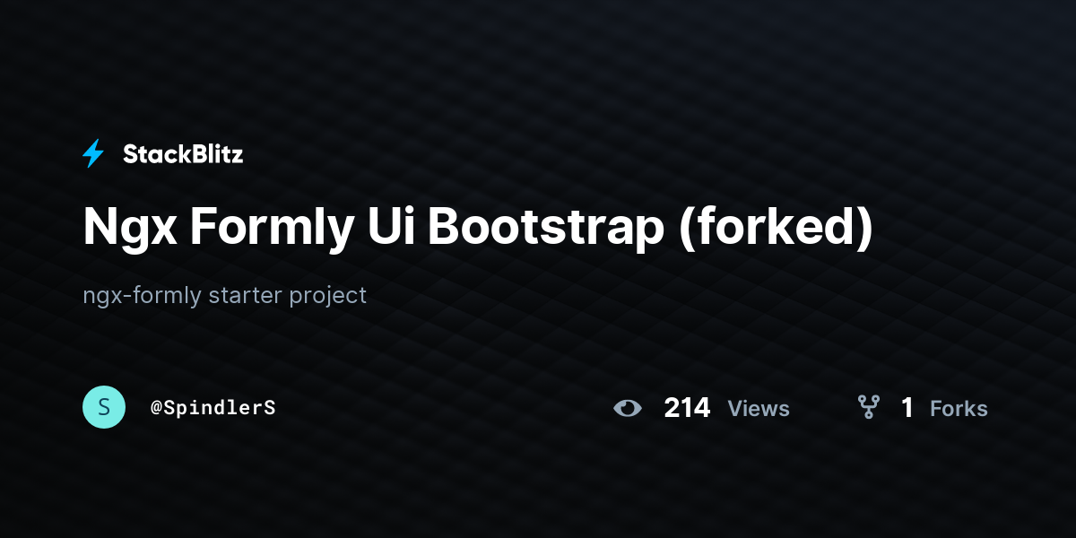 Ngx Formly Ui Bootstrap Forked Stackblitz 