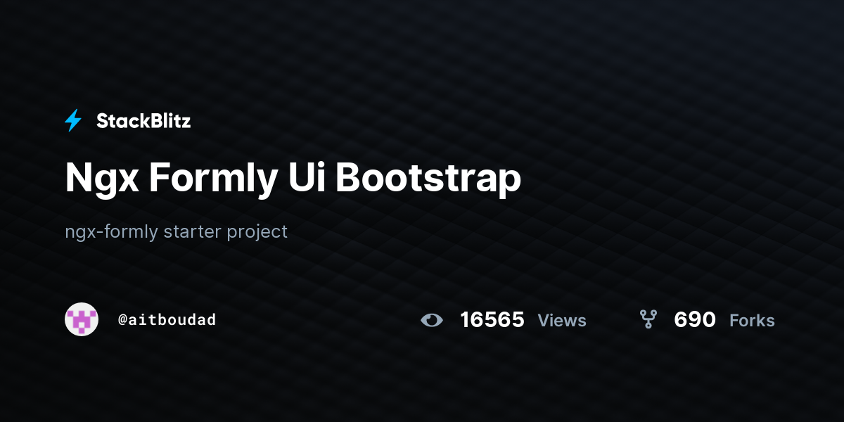 Ngx Formly Ui Bootstrap - StackBlitz Ngx Formly Ui Bootstrap - StackBlitz