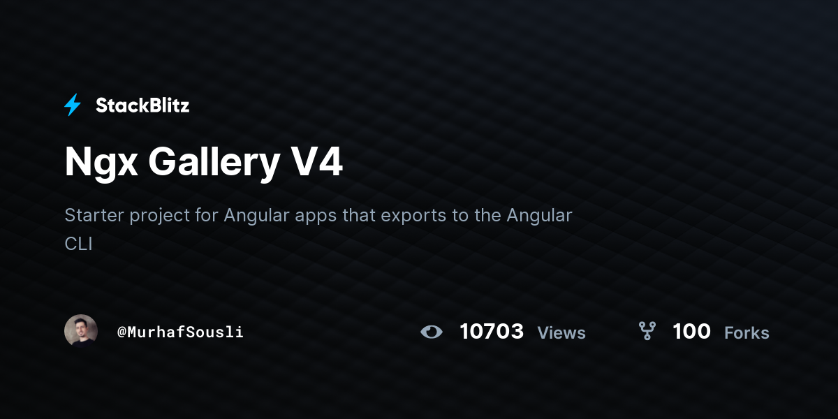 Ngx Gallery V4 - StackBlitz