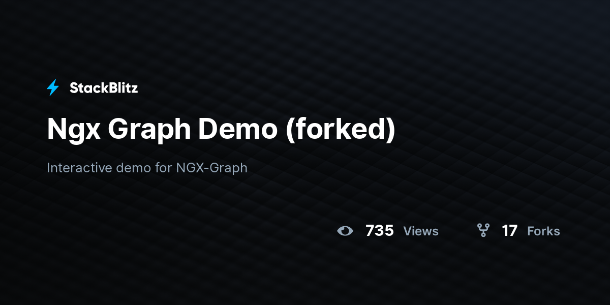 Ngx Graph Demo (forked) - StackBlitz