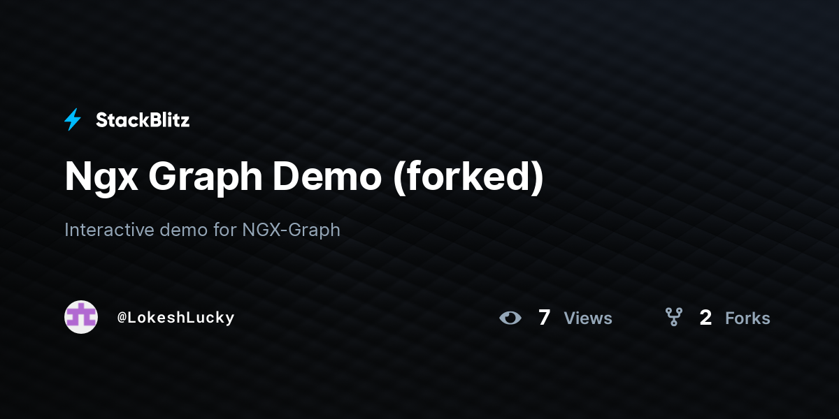 Ngx Graph Demo (forked) - StackBlitz