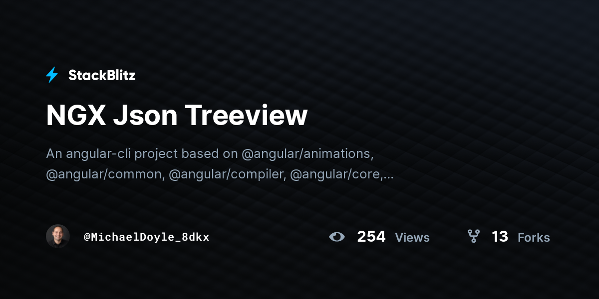 NGX Json Treeview - StackBlitz