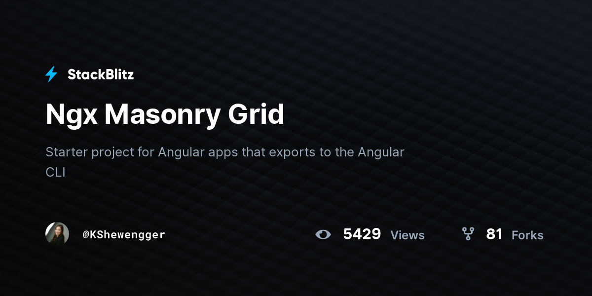 Ngx Masonry Grid - StackBlitz