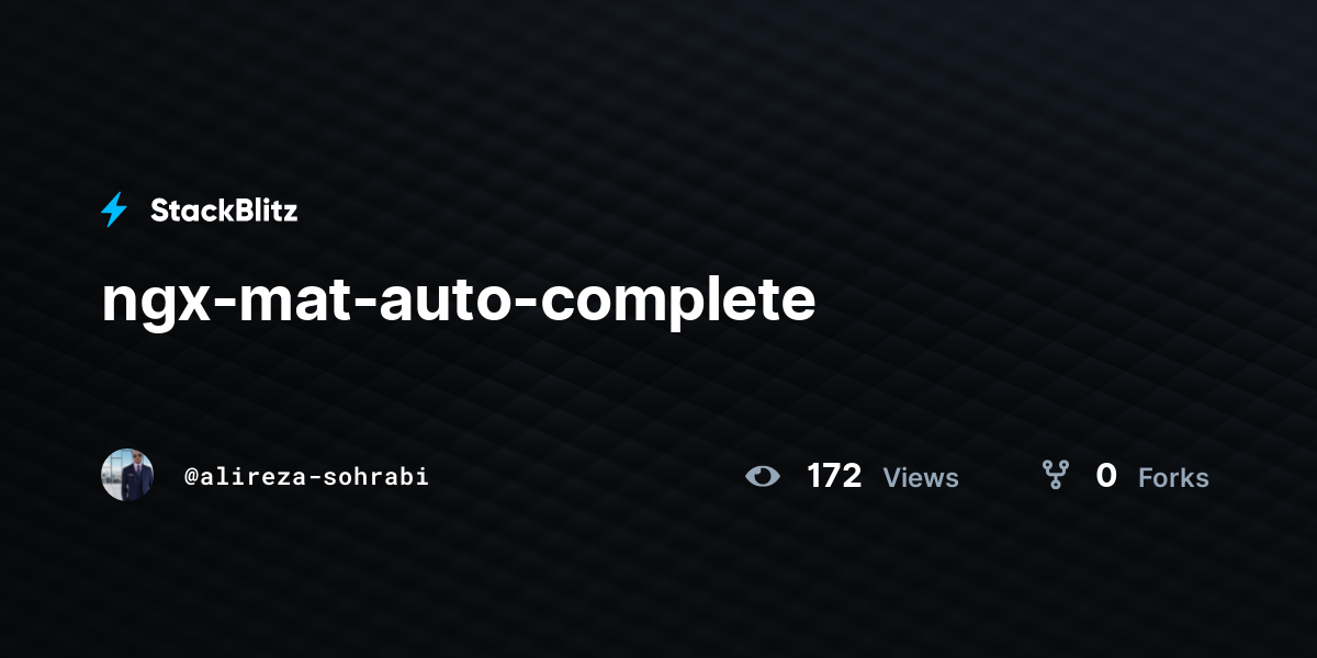 ngx-mat-auto-complete - StackBlitz