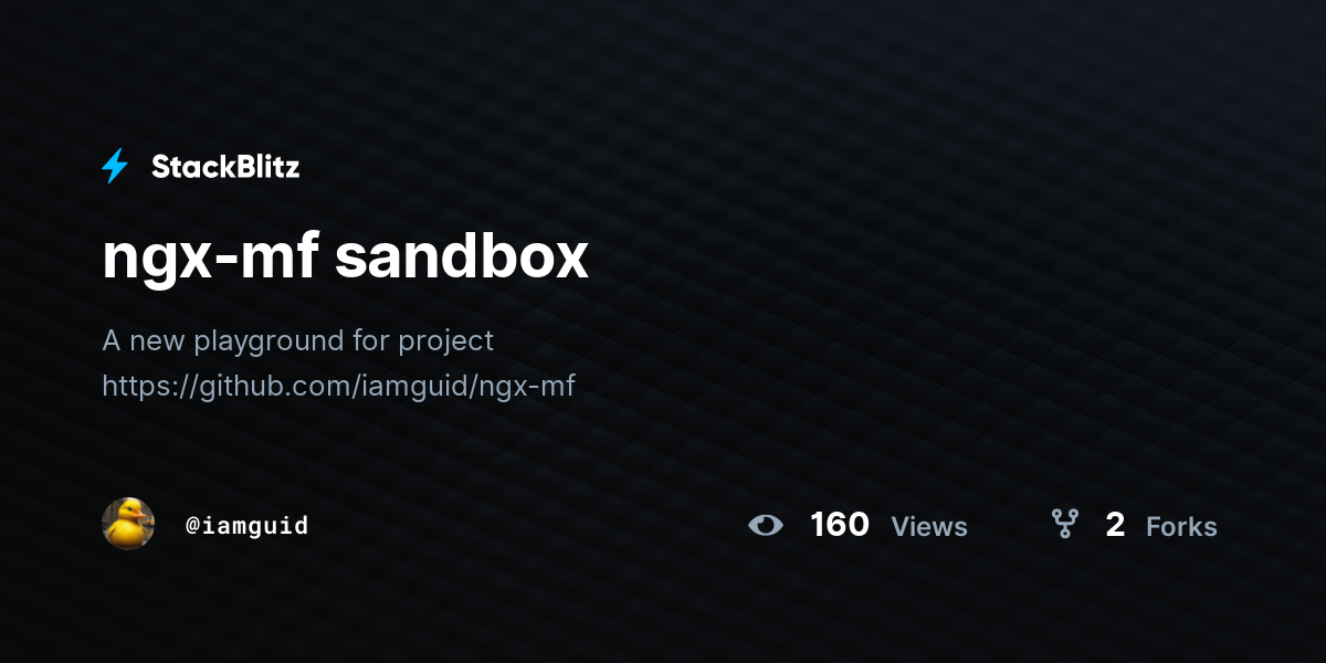 ngx-mf sandbox - StackBlitz