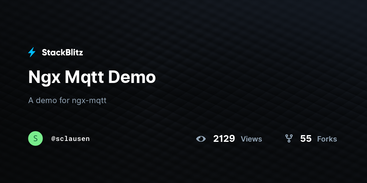 Ngx Mqtt Demo - StackBlitz
