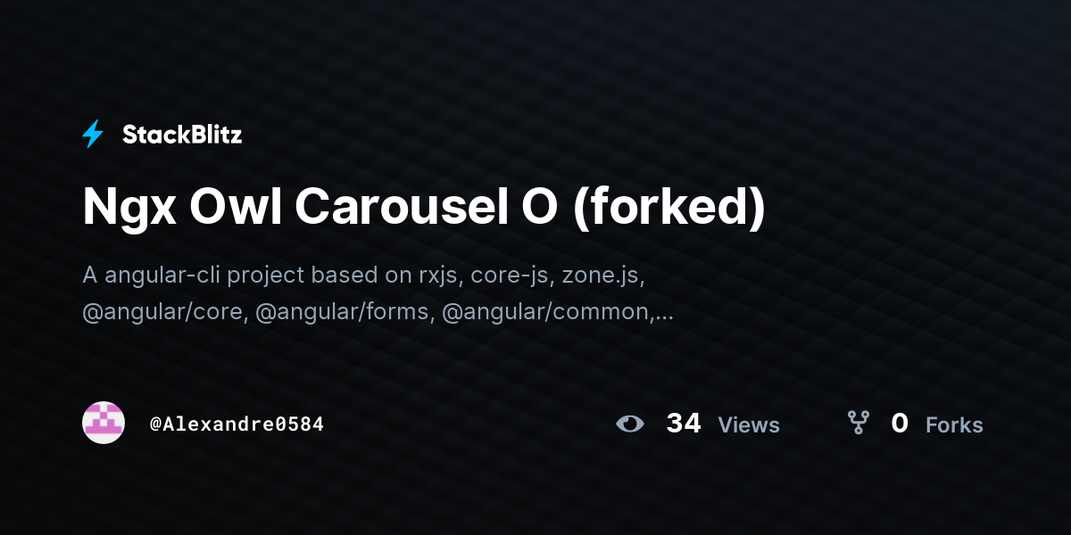 Ngx Owl Carousel O (forked) - StackBlitz