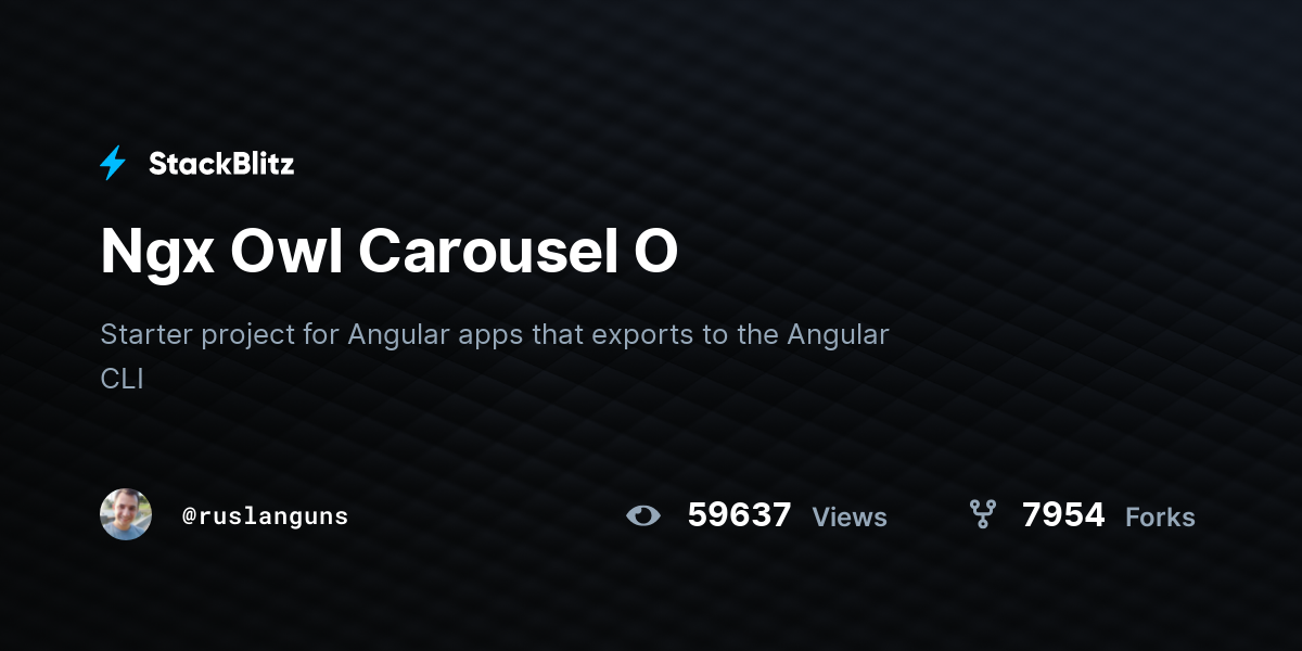 Ngx Owl Carousel O - StackBlitz