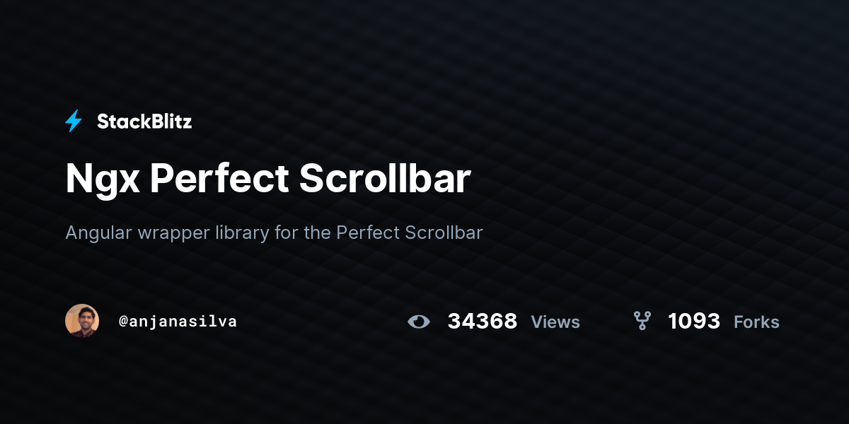 Ngx Perfect Scrollbar - StackBlitz Ngx Perfect Scrollbar - StackBlitz