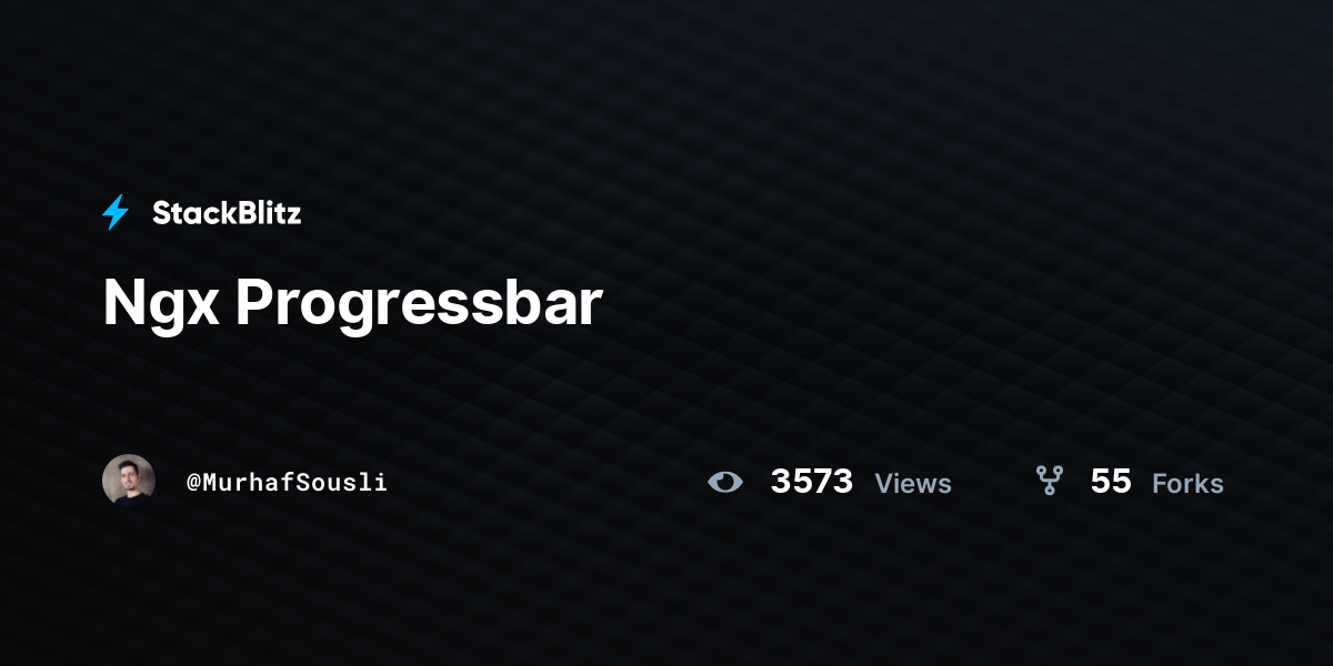 Ngx Progressbar - StackBlitz