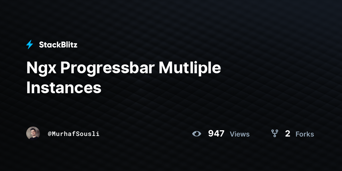 Ngx Progressbar Mutliple Instances - StackBlitz