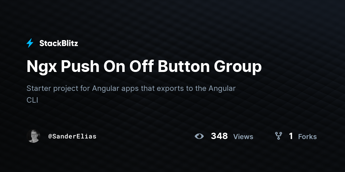 Ngx Push On Off Button Group - StackBlitz