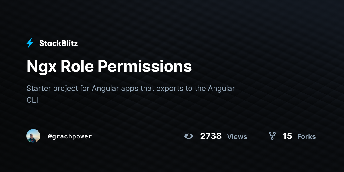Ngx Role Permissions Stackblitz 7350