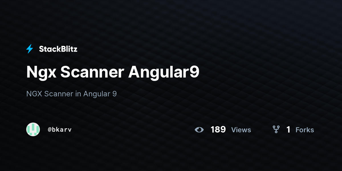 Ngx Scanner Angular9 - StackBlitz