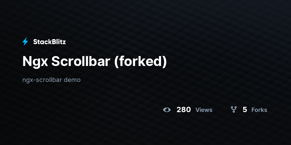Ngx Scrollbar (forked) - StackBlitz