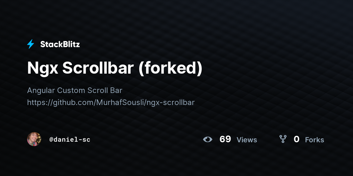 Ngx Scrollbar (forked) - StackBlitz Ngx Scrollbar (forked) - StackBlitz