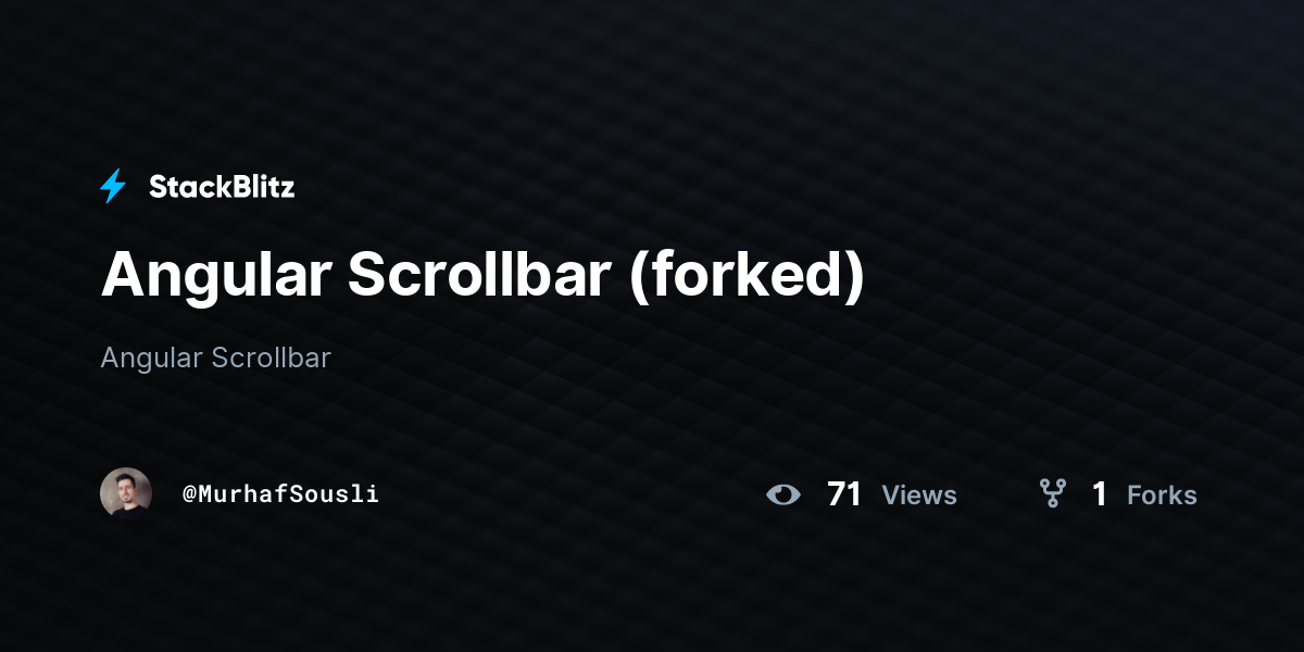 Angular Scrollbar (forked) - StackBlitz