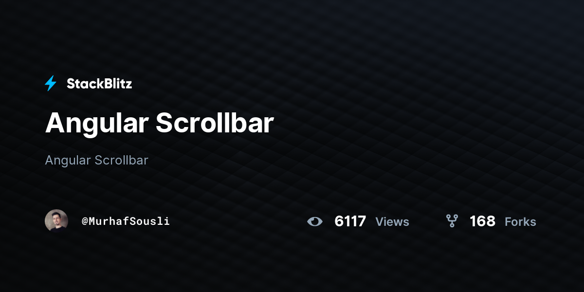 Angular Scrollbar - StackBlitz Angular Scrollbar - StackBlitz