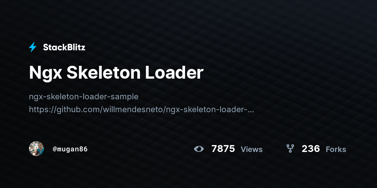 Ngx Skeleton Loader - StackBlitz