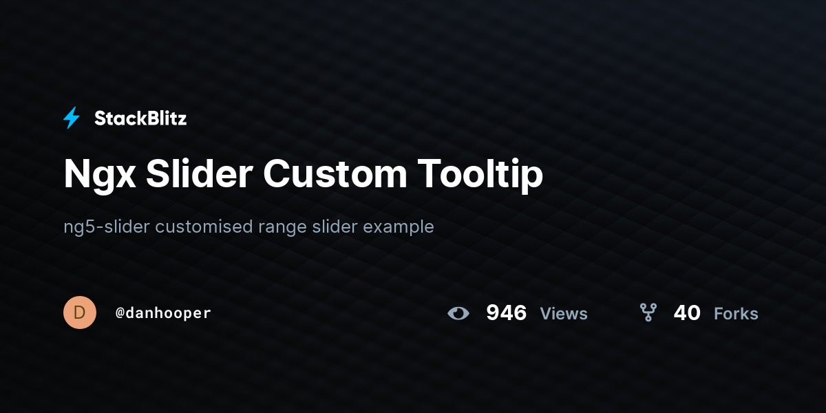 Ngx Slider Custom Tooltip - StackBlitz
