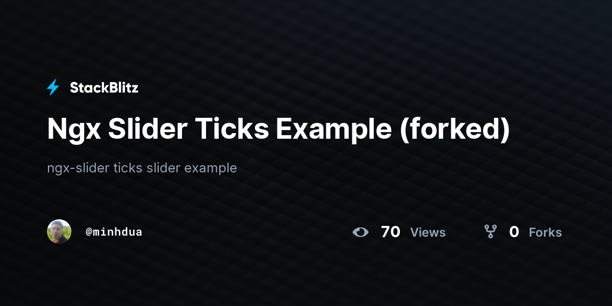 Ngx Slider Ticks Example Forked Stackblitz