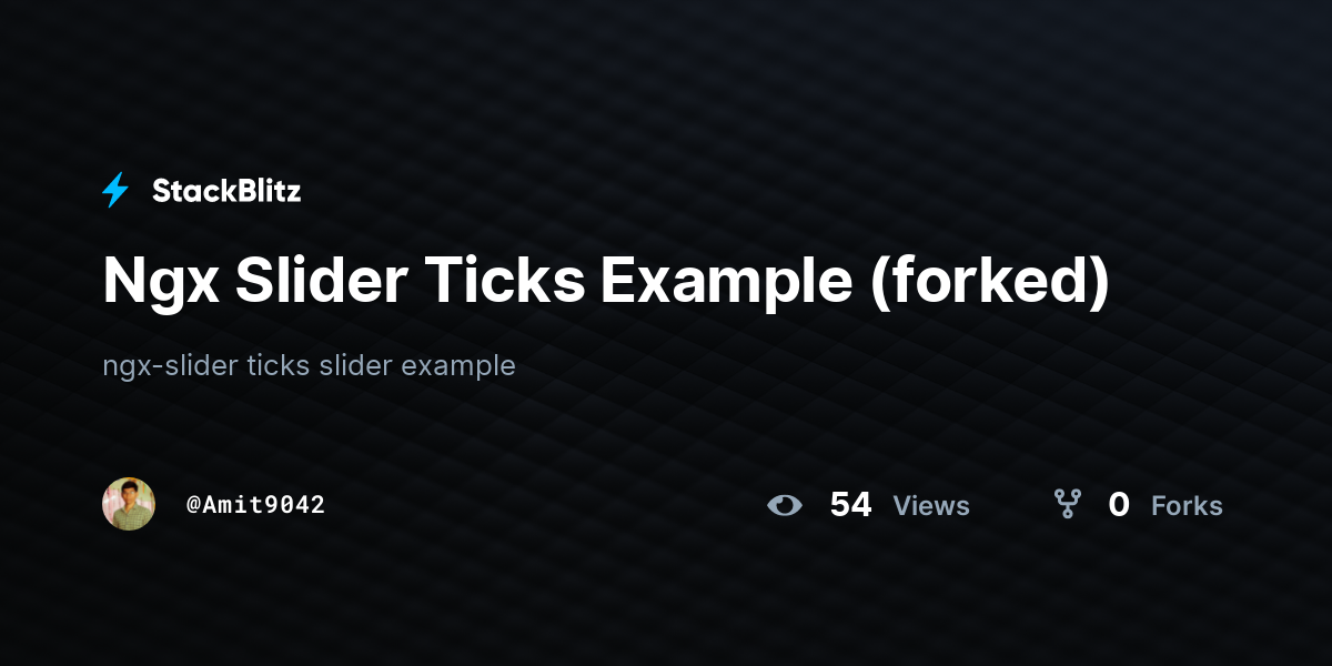 Ngx Slider Ticks Example (forked) - StackBlitz