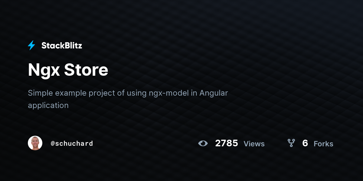 Ngx Store - StackBlitz