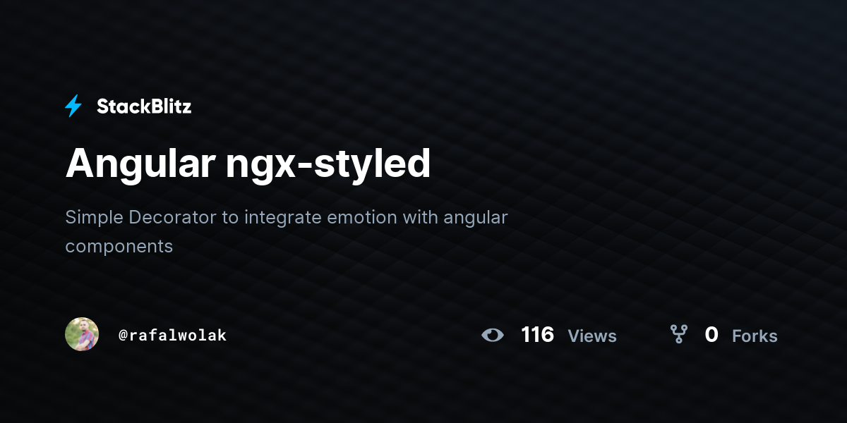 Angular ngx-styled - StackBlitz