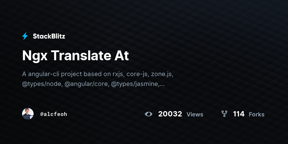 Ngx Translate At - StackBlitz