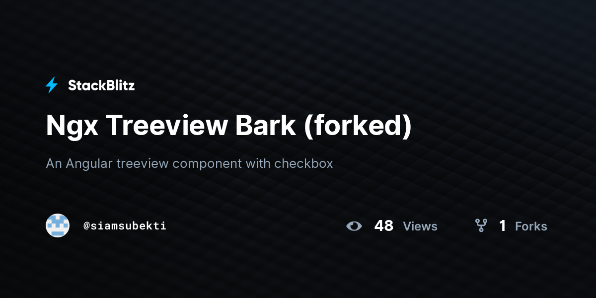 Ngx Treeview Bark (forked) - StackBlitz Ngx Treeview Bark (forked) - StackBlitz