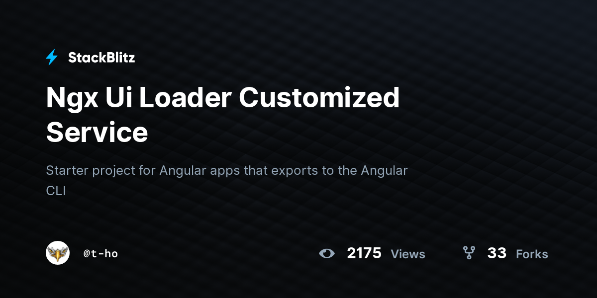 Ngx Ui Loader Customized Service - StackBlitz