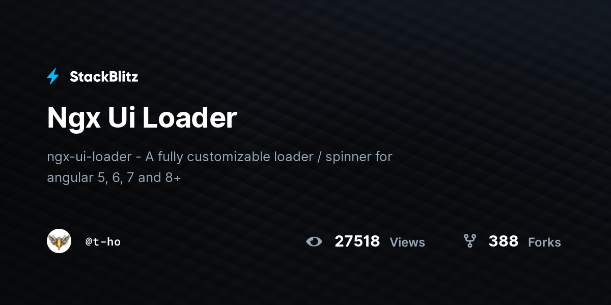 Ngx Ui Loader - StackBlitz Ngx Ui Loader - StackBlitz