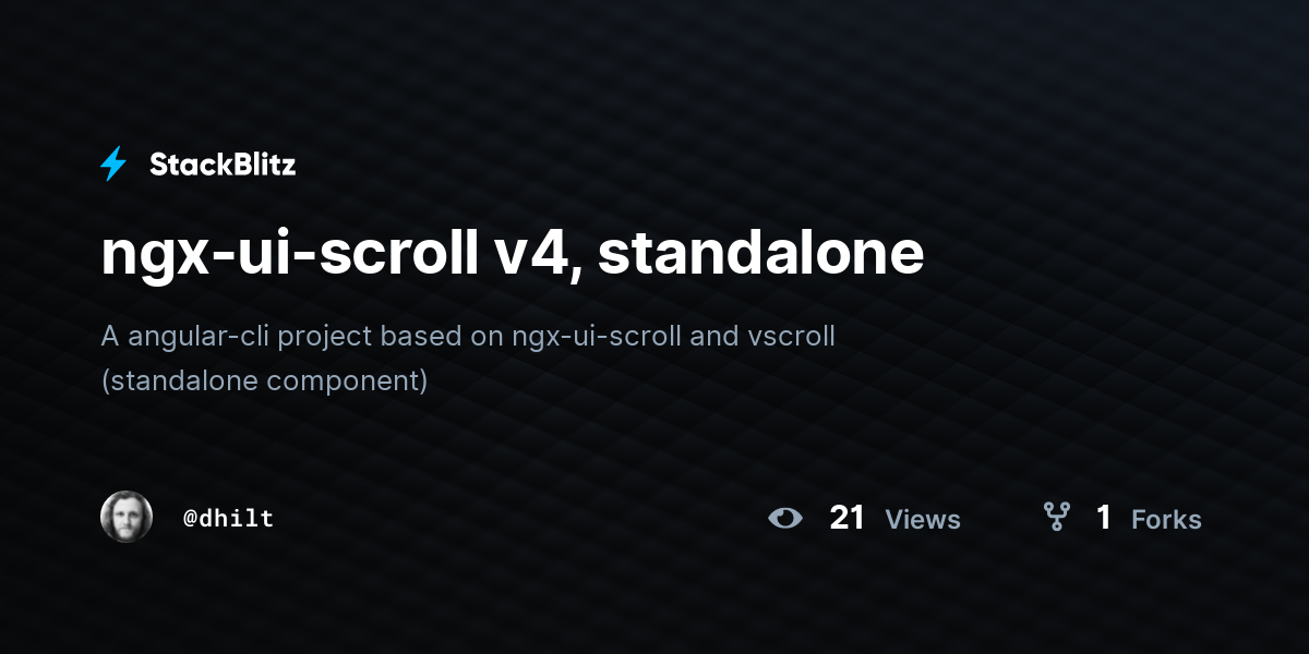 ngx-ui-scroll v4, standalone - StackBlitz